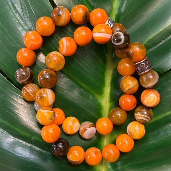 Hand Crafted | Jewelry | Bumblebee Agate Mm Chunky Beaded Bracelet ...